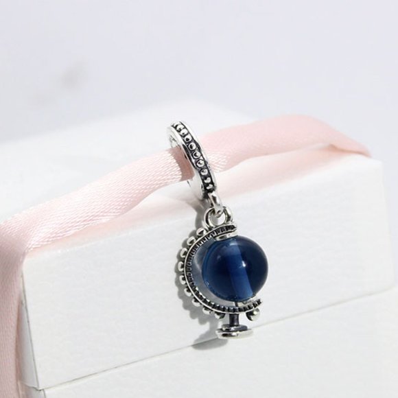 Pandora | Jewelry | Pandora Blue Globe Dangle Charm | Poshmark